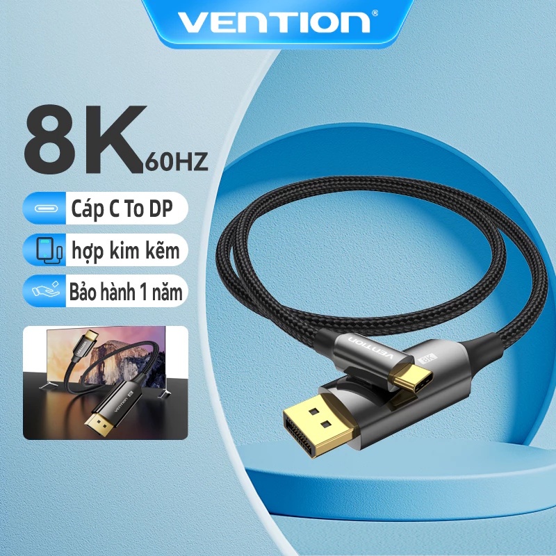 Cáp Chuyển USB Type C Sang DP Display Port 1.4 VENTION 8K 60Hz 2K 144Hz ...