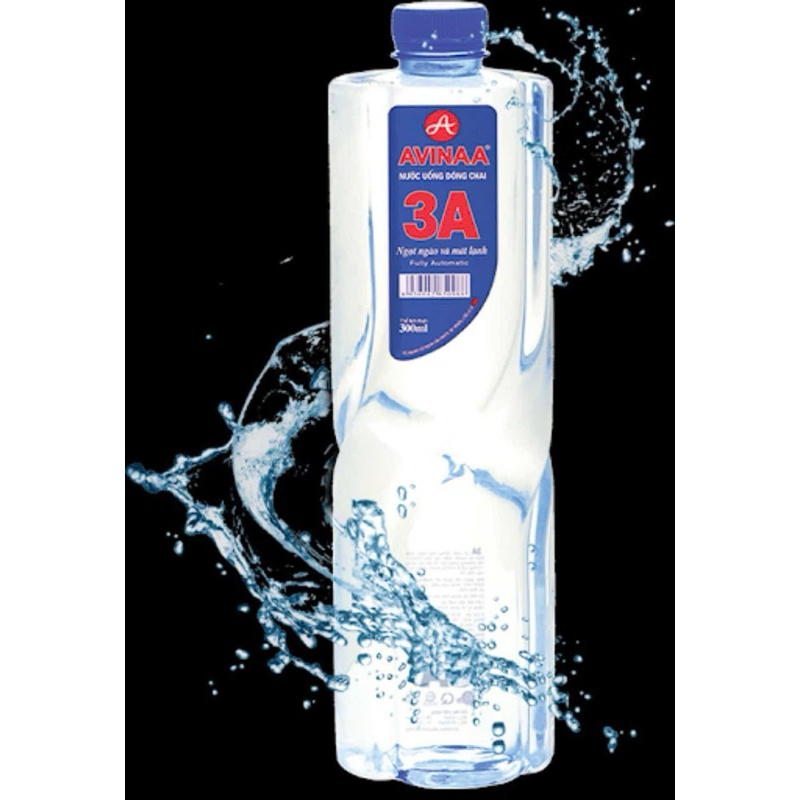 Nước lọc tinh khiết 3A - AVINA. 24 chai/ thùng - Chai 350ml và 500ml ...