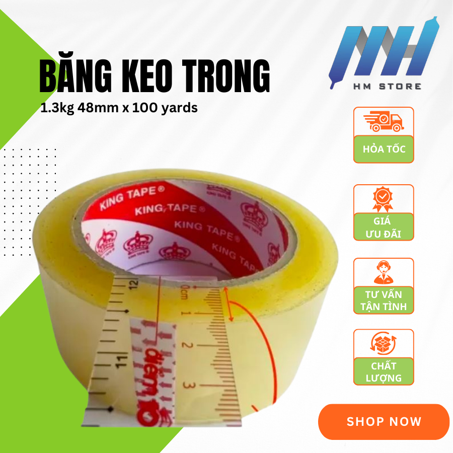 Băng keo trong 1.3kg 48mm x 100 yards | Shopee Việt Nam