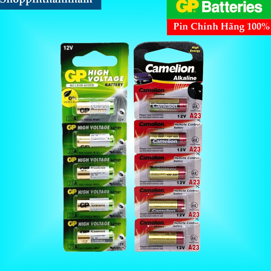 Vỉ 5 Viên Pin A23 Camelion / GP 12V Thay Khiển Remote Cửa Cuốn , Pin Chuông Cửa | Shopee Việt Nam