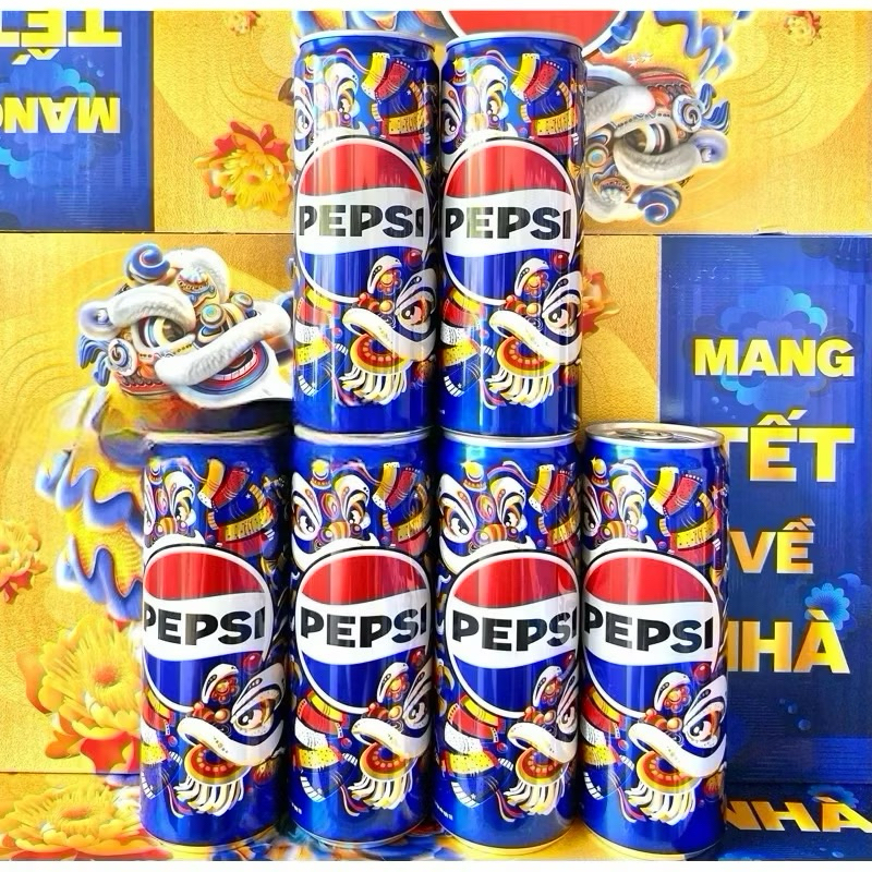Lốc 6 Lon Nước Ngọt Pepsi Lon 320ml ( Mẫu Tết ) | Shopee Việt Nam