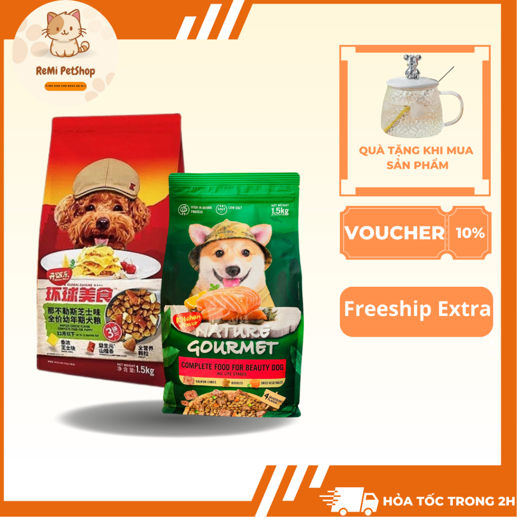 Hạt cho chó Kitchen Flavor Nature Gourmet, Thức ăn cho chó mọi lứa tuổi ...