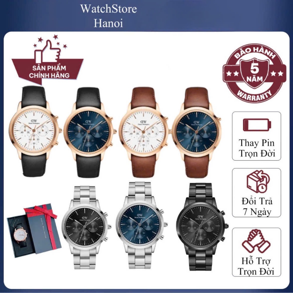 Đồng Hồ Nam Daniel Iconic Chronograph 6 Kim, Size 42mm, Đồng Hồ Chính ...