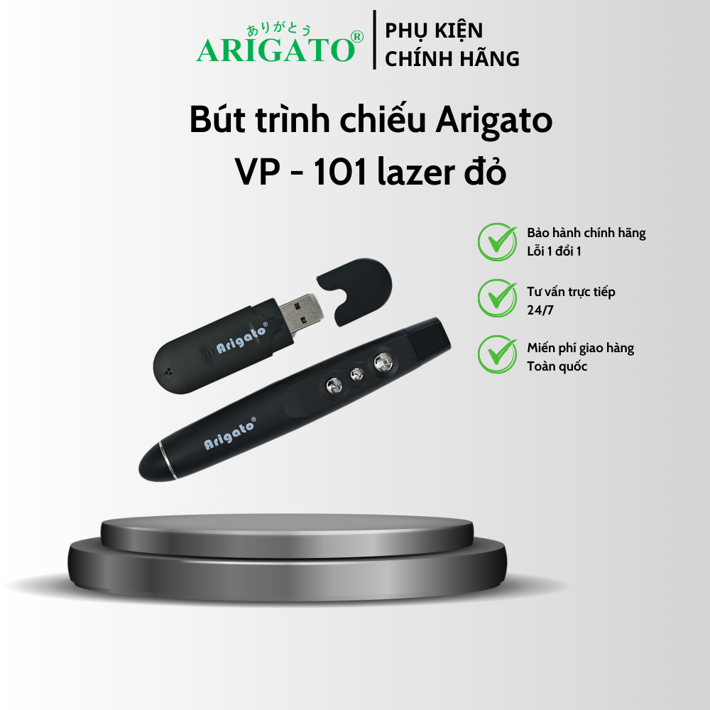 Bút Trình Chiếu VP-101 Laser Phân Phôi Chính Hãng Arigato Không Dây ...