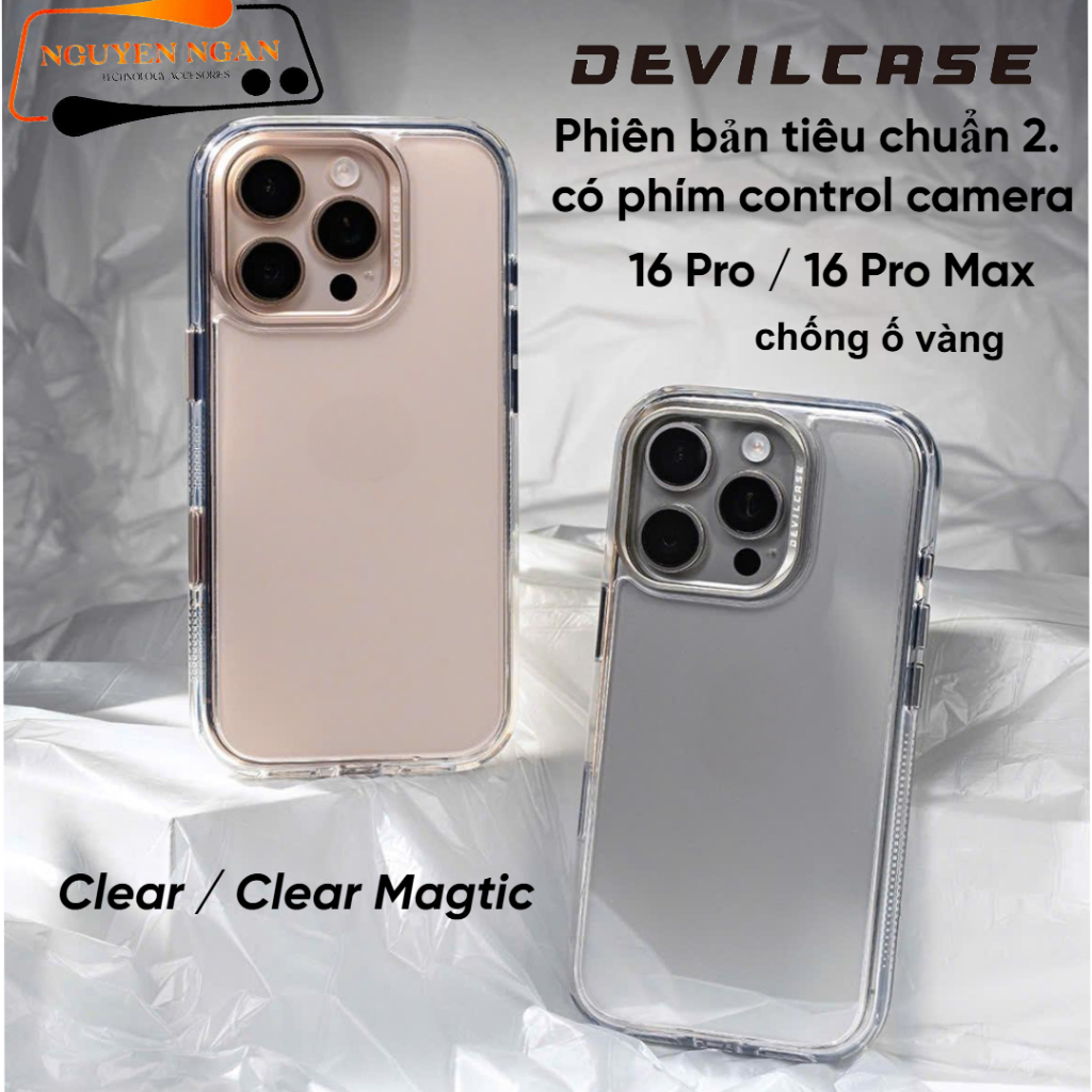 [Chính Hãng Nút Control] Ốp lưng Devilcase Clear iPhone 16 Pro /16 Pro Max Phiên Bản Tiêu Chuẩn ...