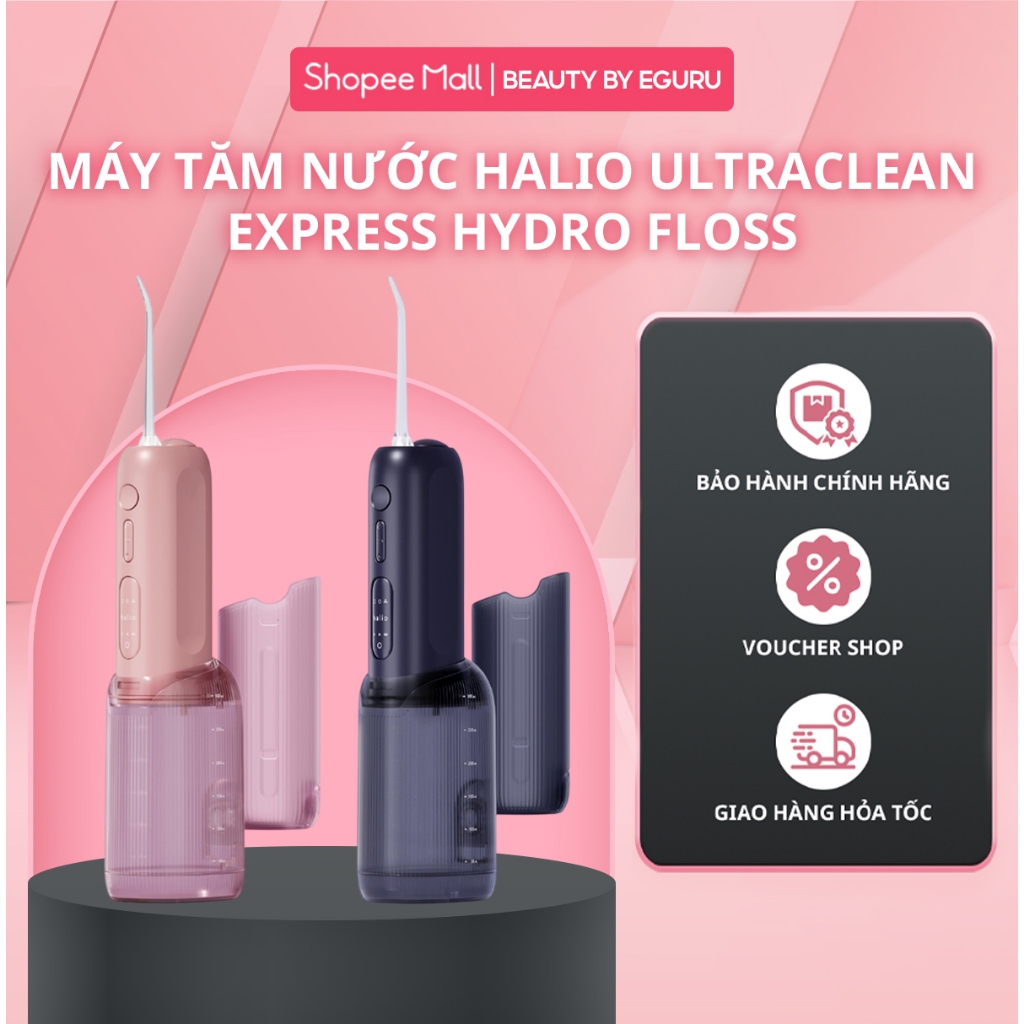 [Tặng Túi Đựng+Chỉ Nha Khoa] Máy tăm nước Halio UltraClean Express Hydro Floss phiên bản cho ...
