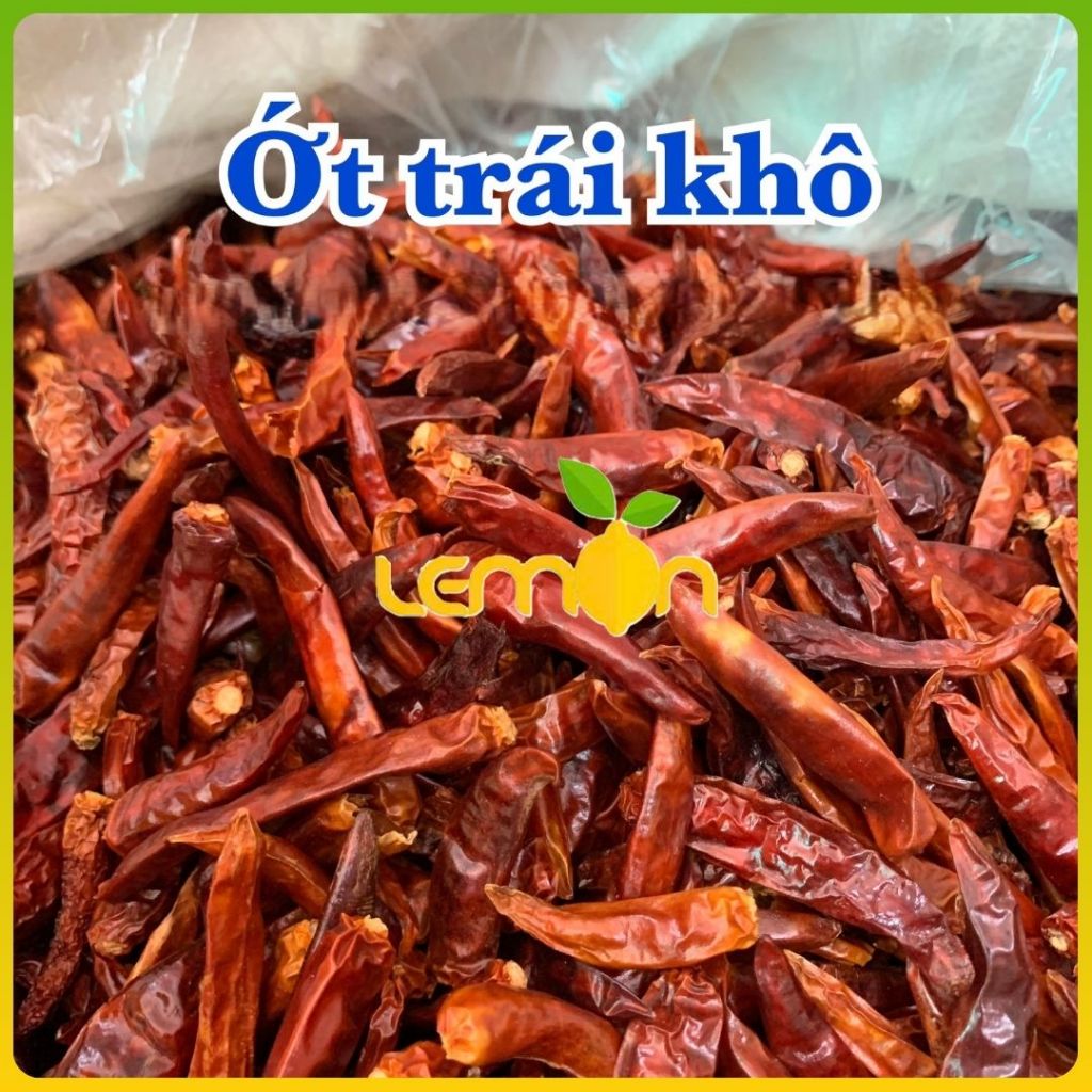 1Kg Ớt khô nguyên trái cắt cuống (loại vừa) dùng nấu lẩu Tứ Xuyên, làm ...