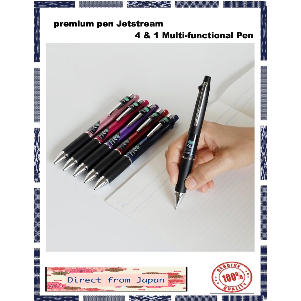 Mitsubishi Jetstream 4 & 1 Multi-functional Pen Light and Soft Premium ...