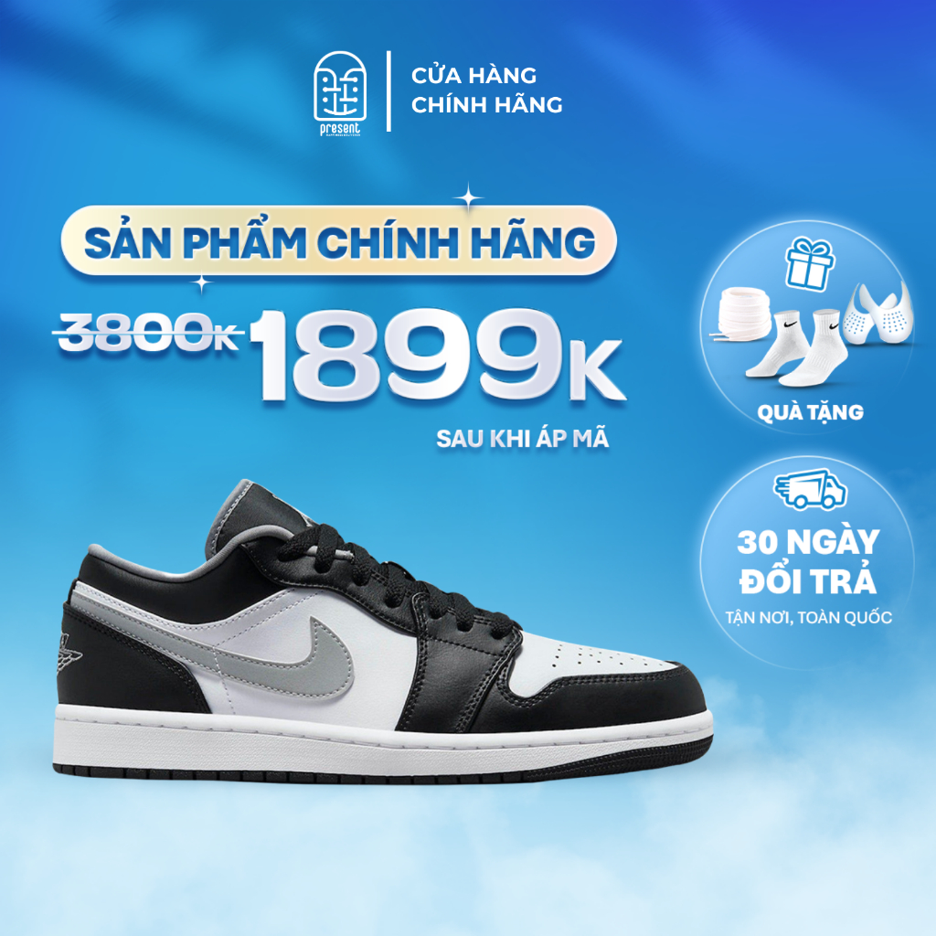 Giày Air Jordan 1 Low Smoke Grey V3 chính hãng cho nam nữ, JD1 Low ...