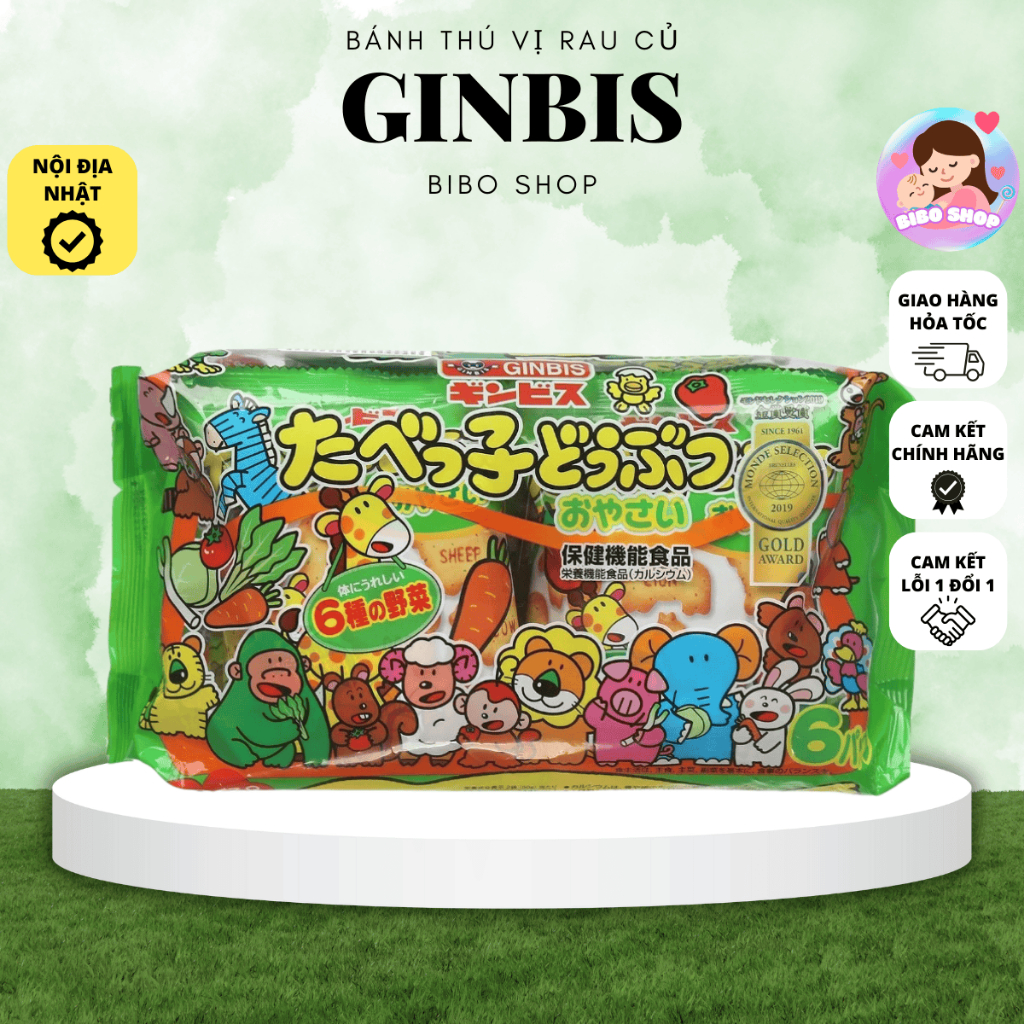 [HSD 7/2025] Bánh thú Ginbis vị rau củ Gói lớn _ Nội Địa Nhật | Shopee Việt Nam