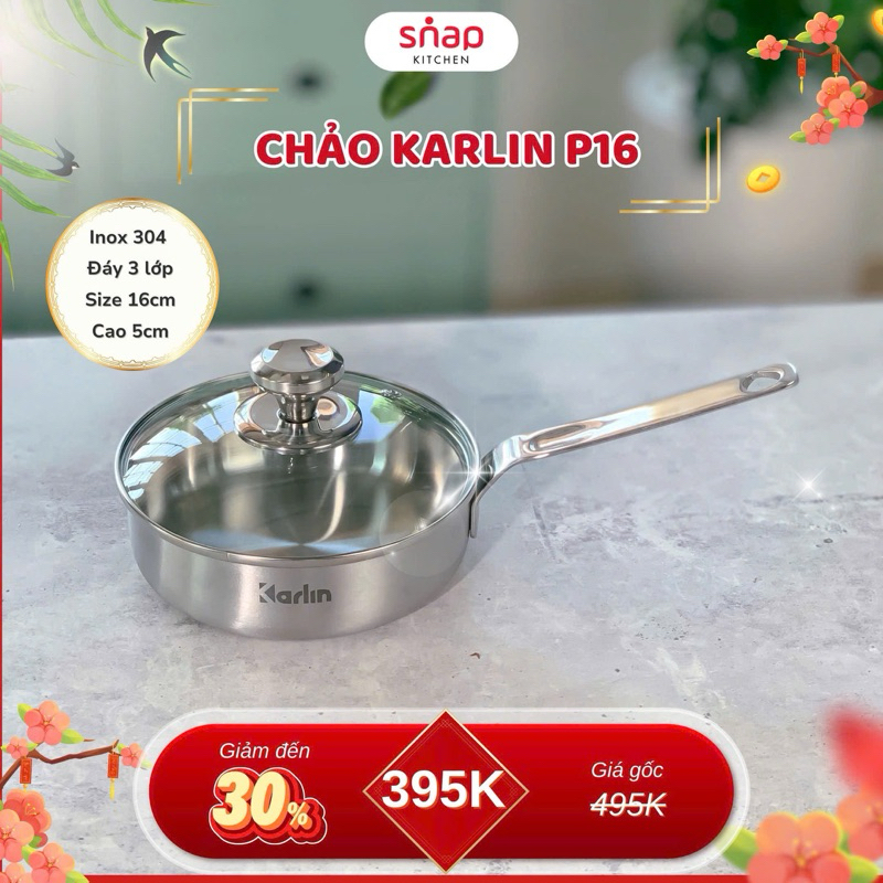 CHẢO INOX 304 KARLIN P16 từ thương hiệu Đức | Shopee Việt Nam