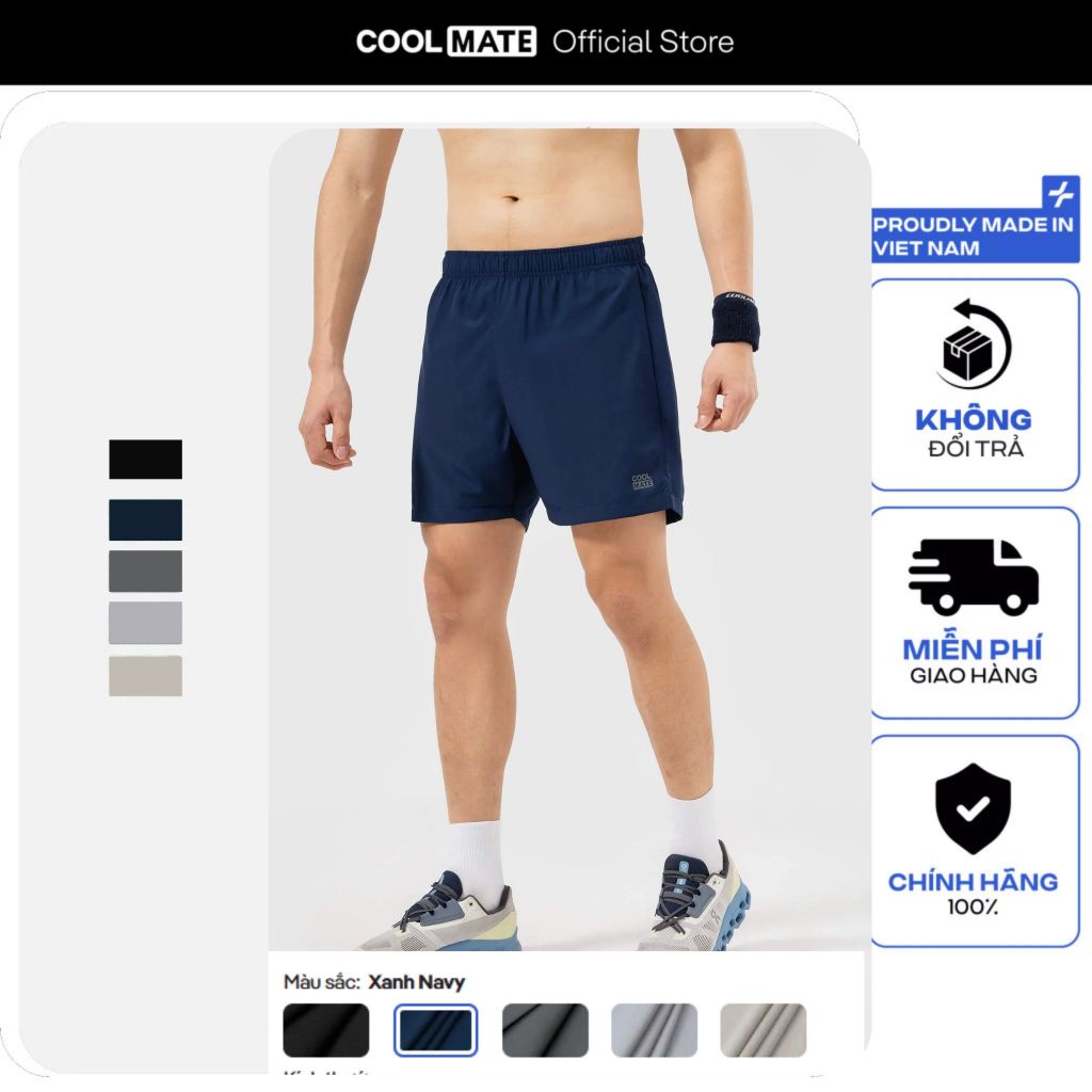 [Tặng quà đơn 199k] Quần Shorts Thể Thao 5" Moving Coolmate Nhanh Khô, Thoáng Khí | Shopee Việt Nam