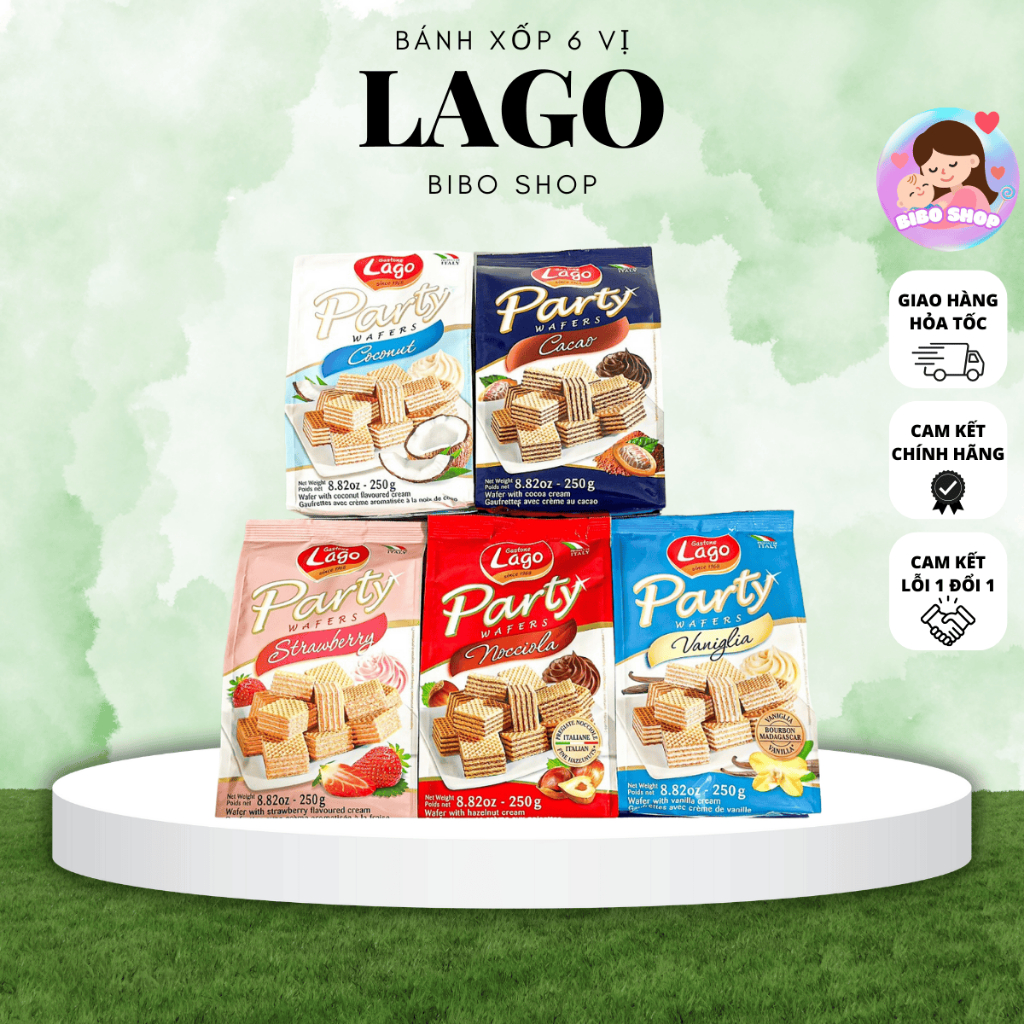 [HSD 12/2025] Bánh xốp Lago Party Wafer 6 vị ngon ngậy 250g | Shopee ...