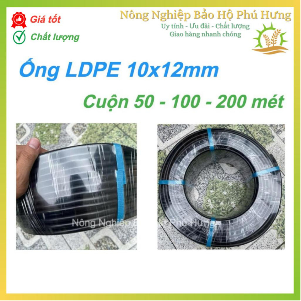 Ống LDPE 10x12mm Cuộn 50-100-200m Dùng Dẫn Nước Tưới Tự Động, Tưới Nhỏ Giọt - Hệ Thống Tưới Phú ...