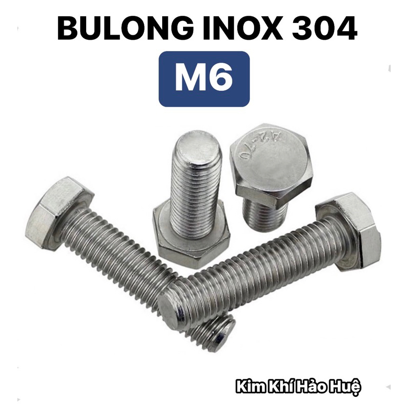 Bulong lục giác ngoài INOX 304 M6 , Ốc Inox 304 Chuẩn Xịn( giá 5 con) | Shopee Việt Nam