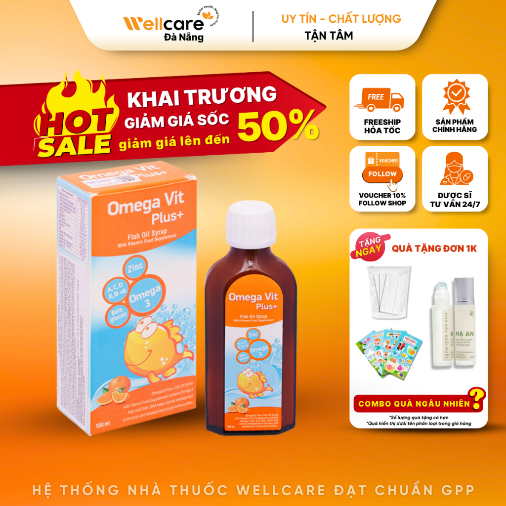 [CHÍNH HÃNG] Omega Vit Plus Bổ Não Sáng Mắt Thông Minh Omega 3 Vitamin ...