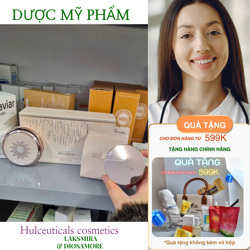 [ẢNH THỰC TẾ /SET 1CUSHION+ 1LÕI+ 1PHẤN PHỦ] phấn nước ISA KNOX Te ...