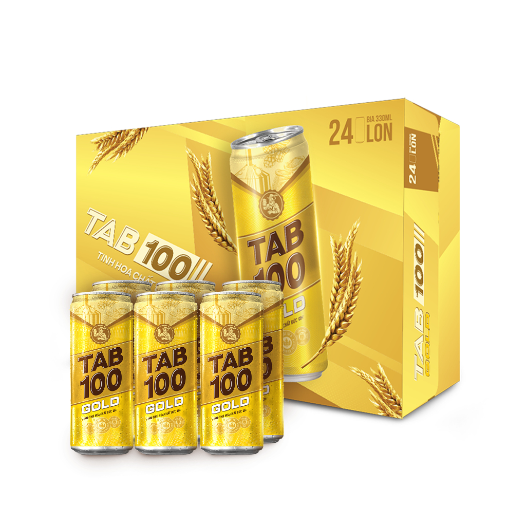 Bia lon TAB 100 GOLD (24 lon/330ml) | Shopee Việt Nam