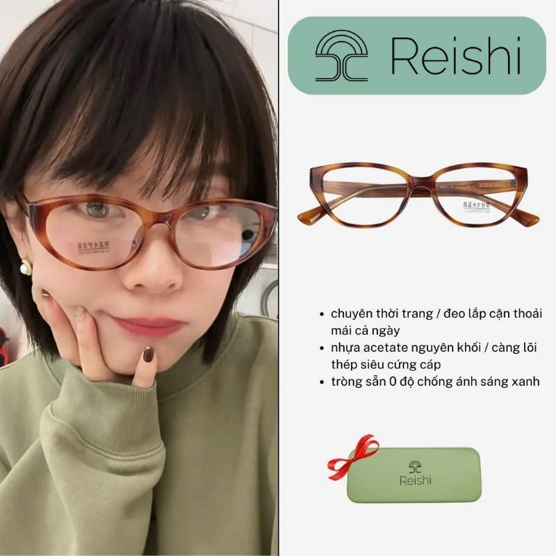 Kính mắt mèo bản to K9144 REISHI Eyecare | Shopee Việt Nam