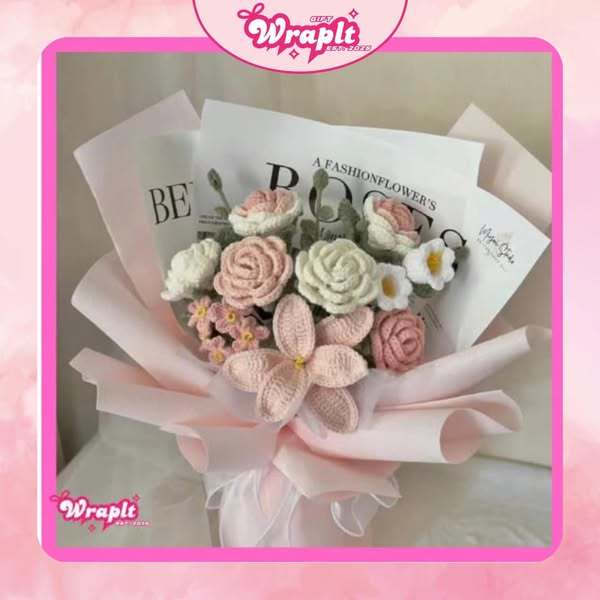 [Wraplt- Quà Tặng] Bó hoa len handmade - Quà sinh nhật ý nghĩa dành ...