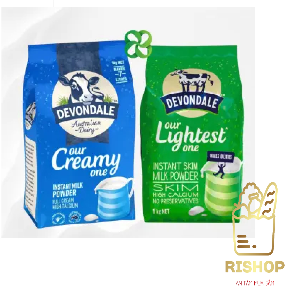 Sữa Bột Devondale full cream/skim milk gói 1kg | Shopee Việt Nam