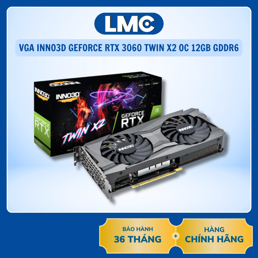 VGA INNO3D GeForce RTX 3060 Twin X2 OC 12GB GDDR6 | Shopee Việt Nam
