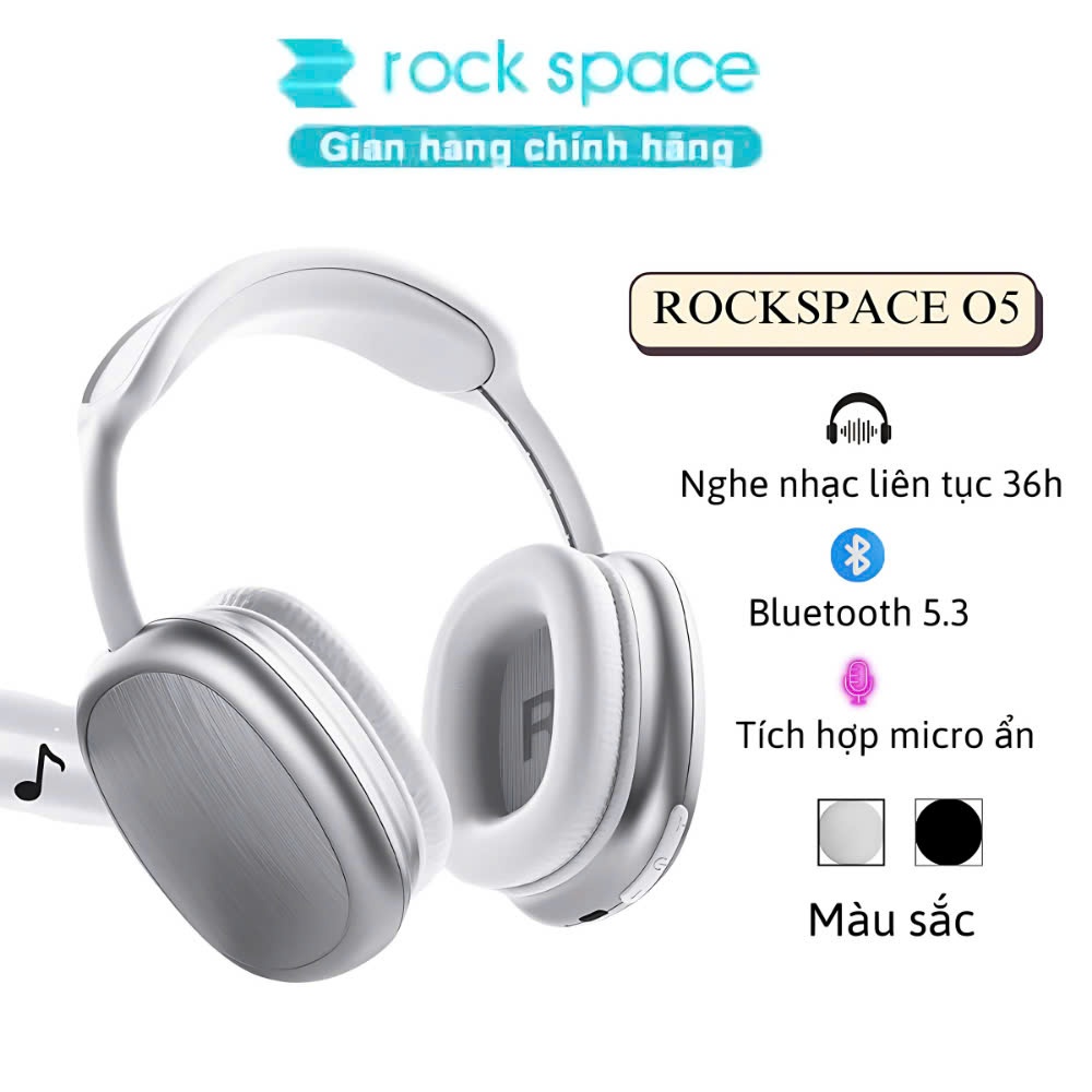 Headphone tai nghe bluetooth không dây chụp tai Rockspace O5 có mic ...