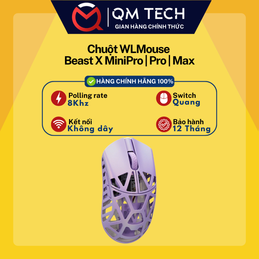 Chuột Gaming không dây WLMouse Beast X Mini Pro / Beast X Pro / Beast X ...