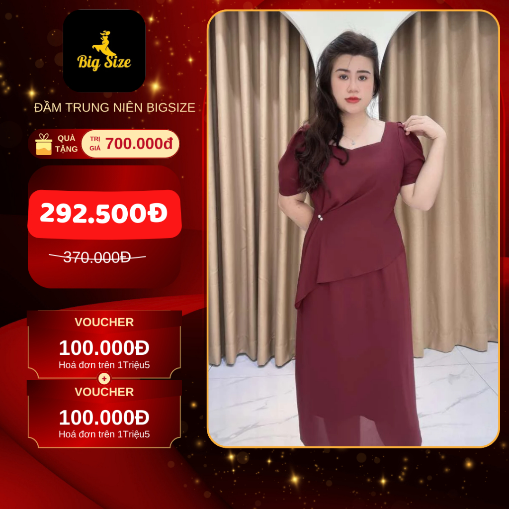 TD06 ĐẦM TRUNG NIÊN SANG TRỌNG CHẤT LỤA MỀM MẠI CÓ BIGSIZE 40-95KG | Shopee Việt Nam