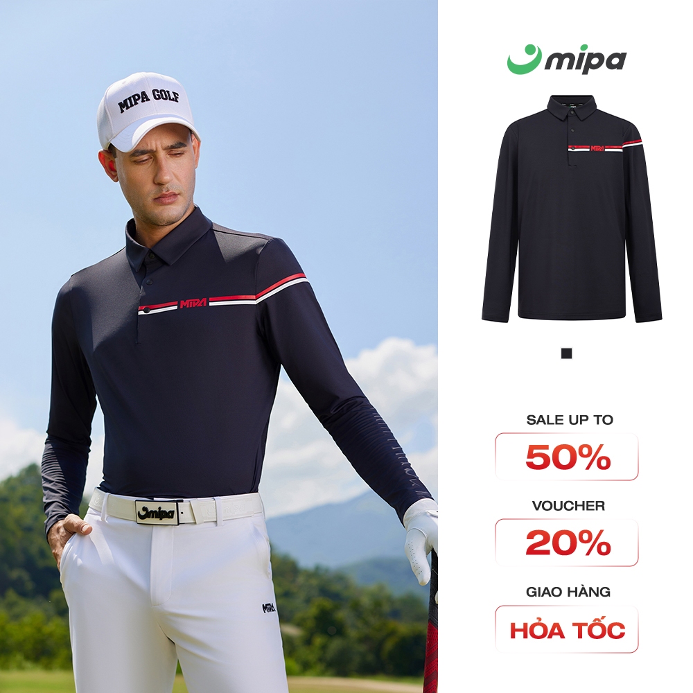 Áo polo golf nam dài tay MIPA thời trang Golf Pickleball Tennis cao cấp ...