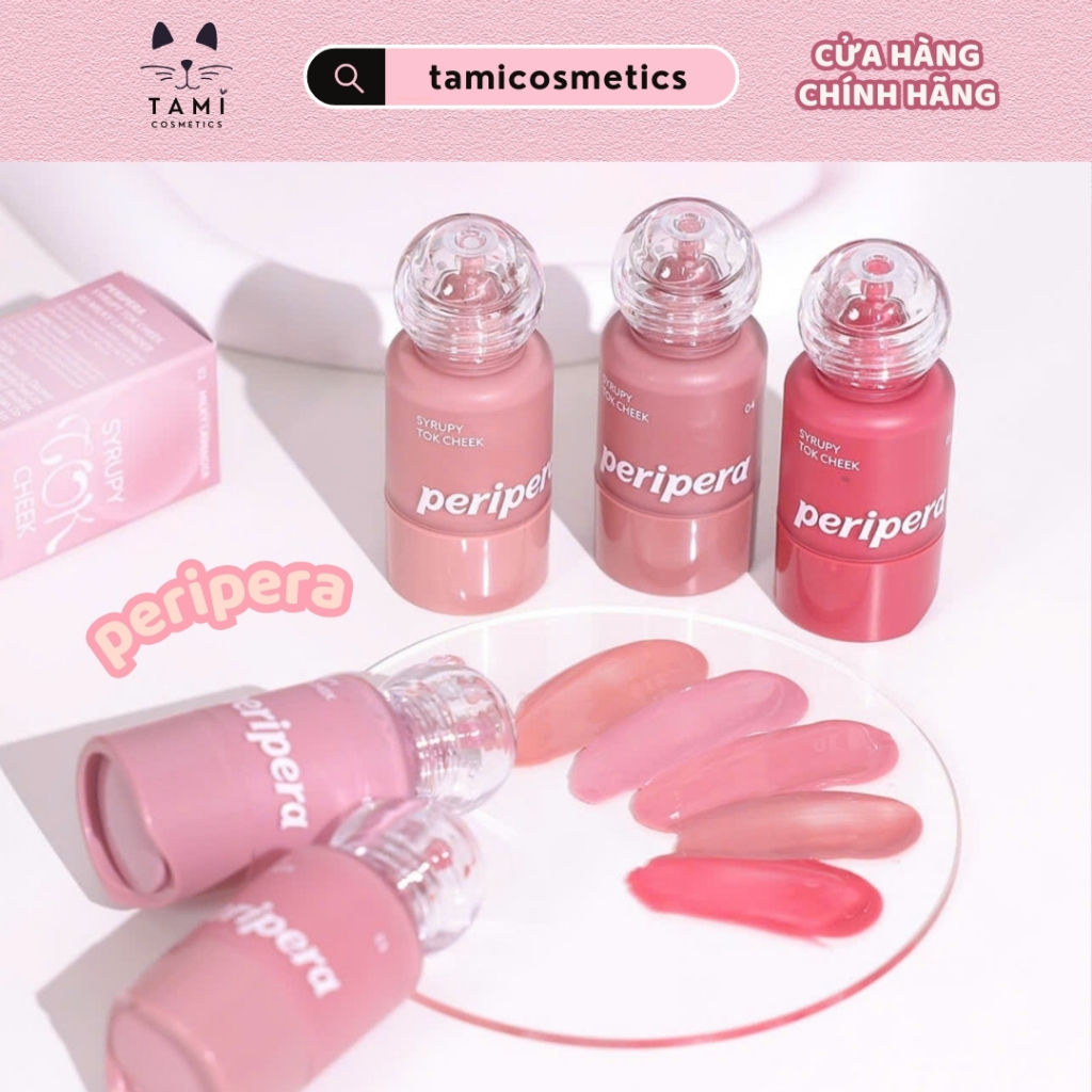 Má Hồng Kem Peripera Syrupy Tok Cheek lâu trôi | Shopee Việt Nam