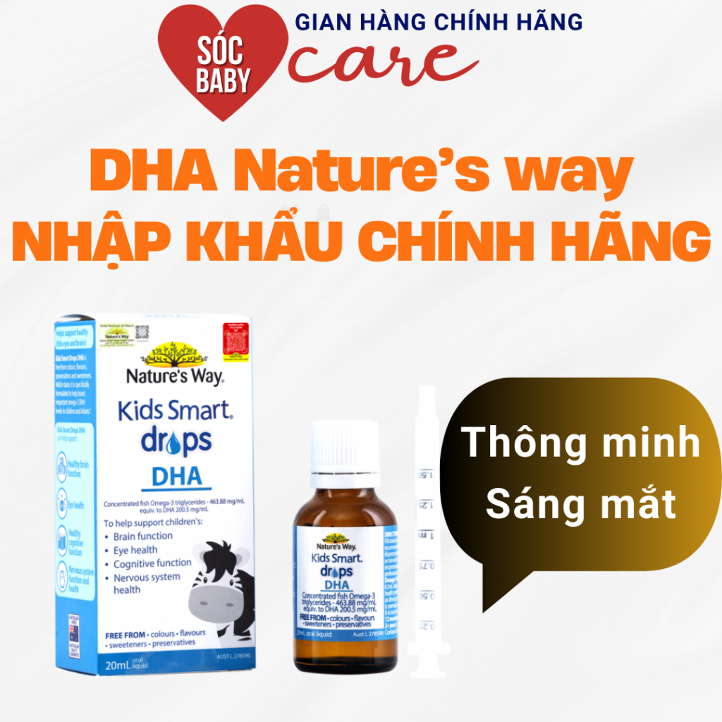 DHA Drops Nature's Way Kids Smart Drops DHA Dạng Giọt Giúp Tăng IQ,Tăng ...