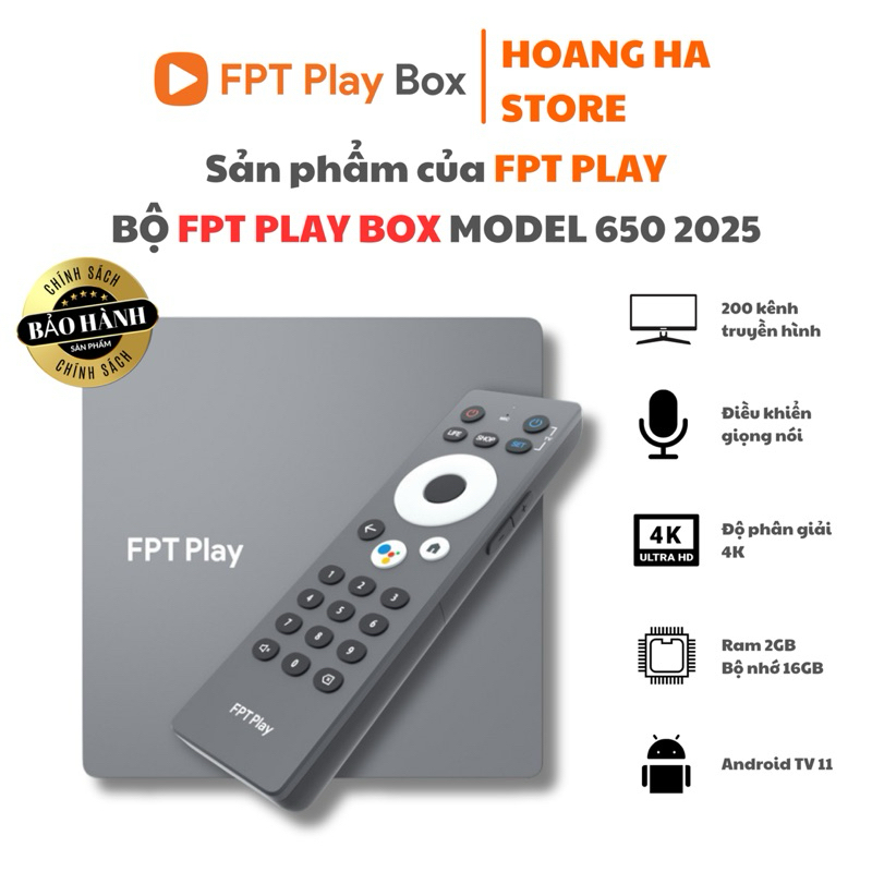[Chính hãng FPT] FPT Play Box H/P650 Điều Khiển Giọng Nói Ram 2G ATV11 ...