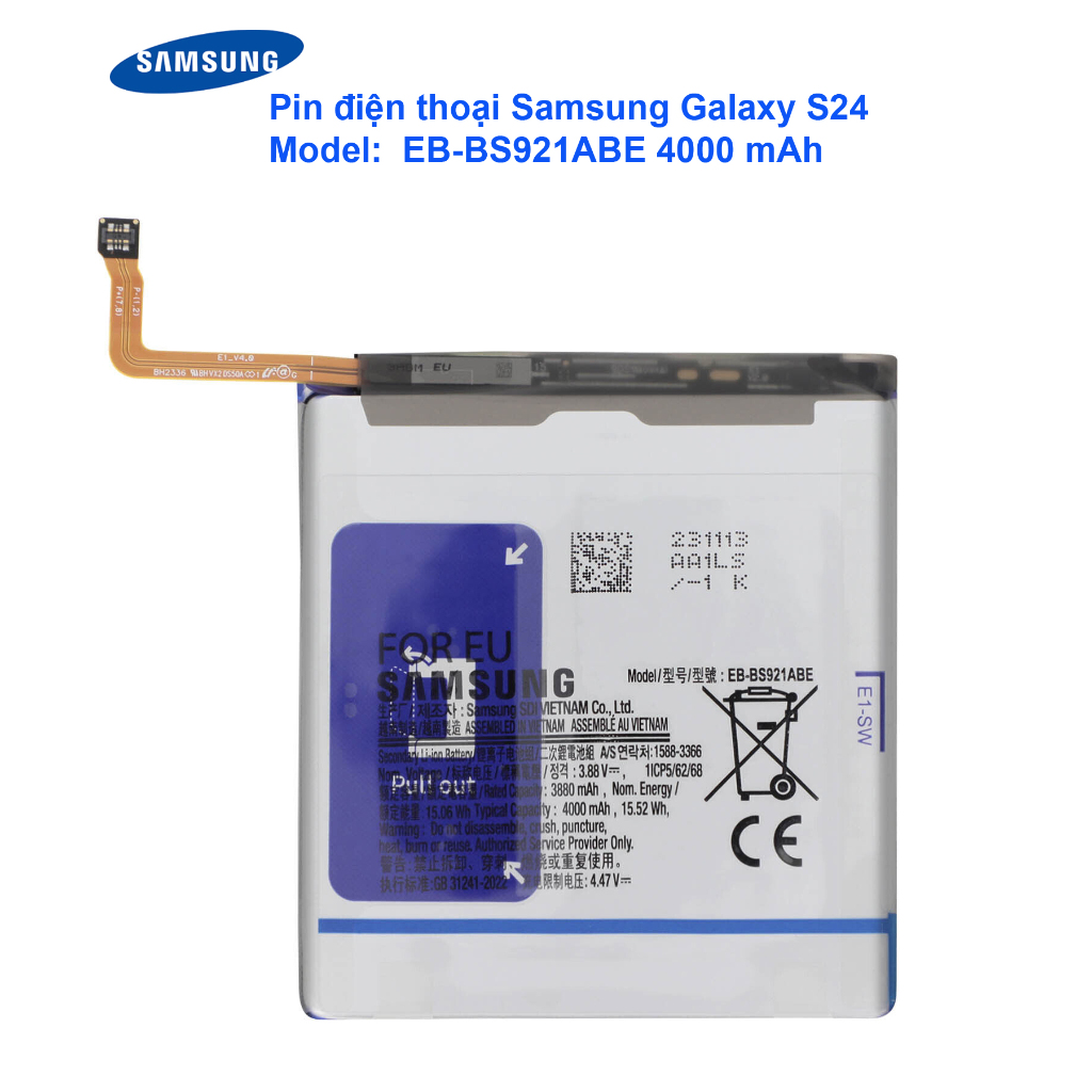 Pin (battery) điện thoại chính hãng Samsung S24/S23/S8/S9/S9 plus/S10 ...