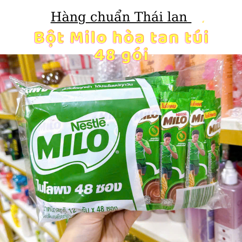 [COMBO 48 GÓI] Bột Milo Hoà Tan Thái Lan - Bịch 48 gói x 12g | Shopee ...