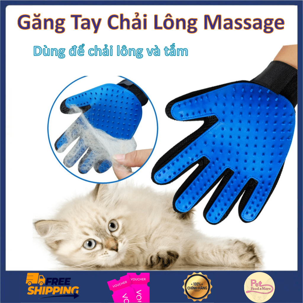 Găng Tay Chải Lông Massage Cho Chó Mèo True Touch Giúp Tránh Rối Lông ...
