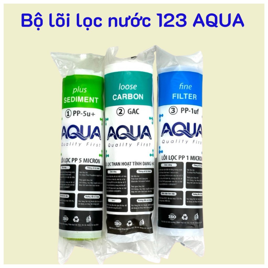 Lõi lọc nước aqua , bộ lõi lọc nước 123 aqua , lõi lọc nước aqua chính hãng | Shopee Việt Nam