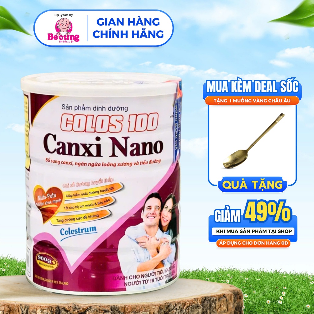 sữa colos 100 canxi phòng ngừa loãng xương tiểu đường 900g | Shopee ...
