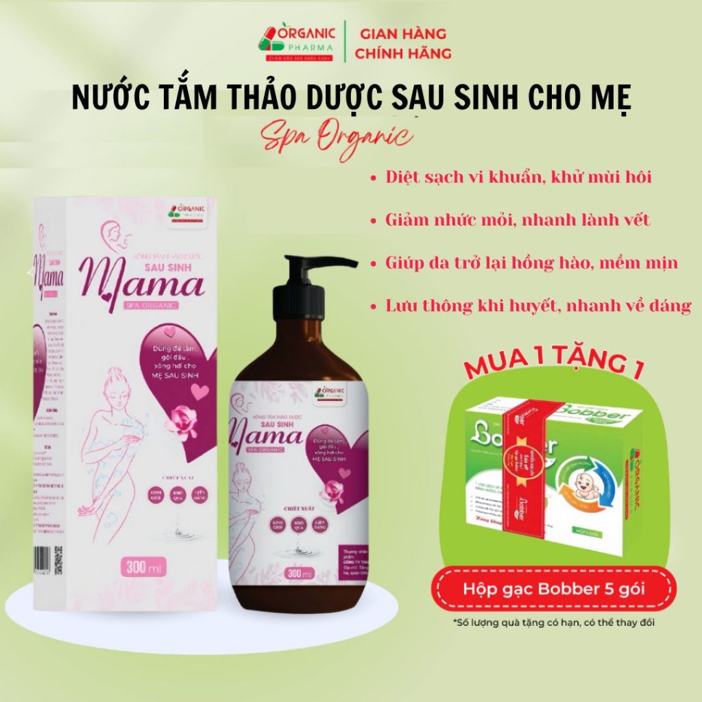 Nước tắm sau sinh cho mẹ MaMa Organic, Nước tắm thảo dược sạch vi khuẩn ...