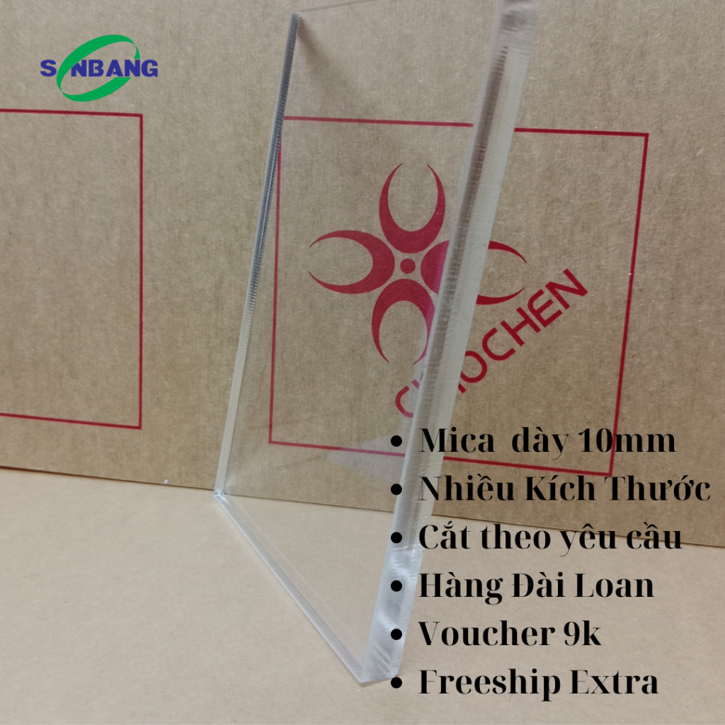 Tấm Nhựa Mica Trong Suốt Dày 10mm 20x25cm-40x60cm, Meca, Mika, Acrylic ...