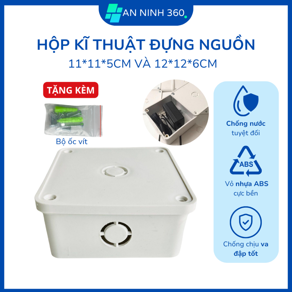 Hộp kỹ thuật, hộp nối ren cho Camera chống nước, bảo vệ nguồn kích ...