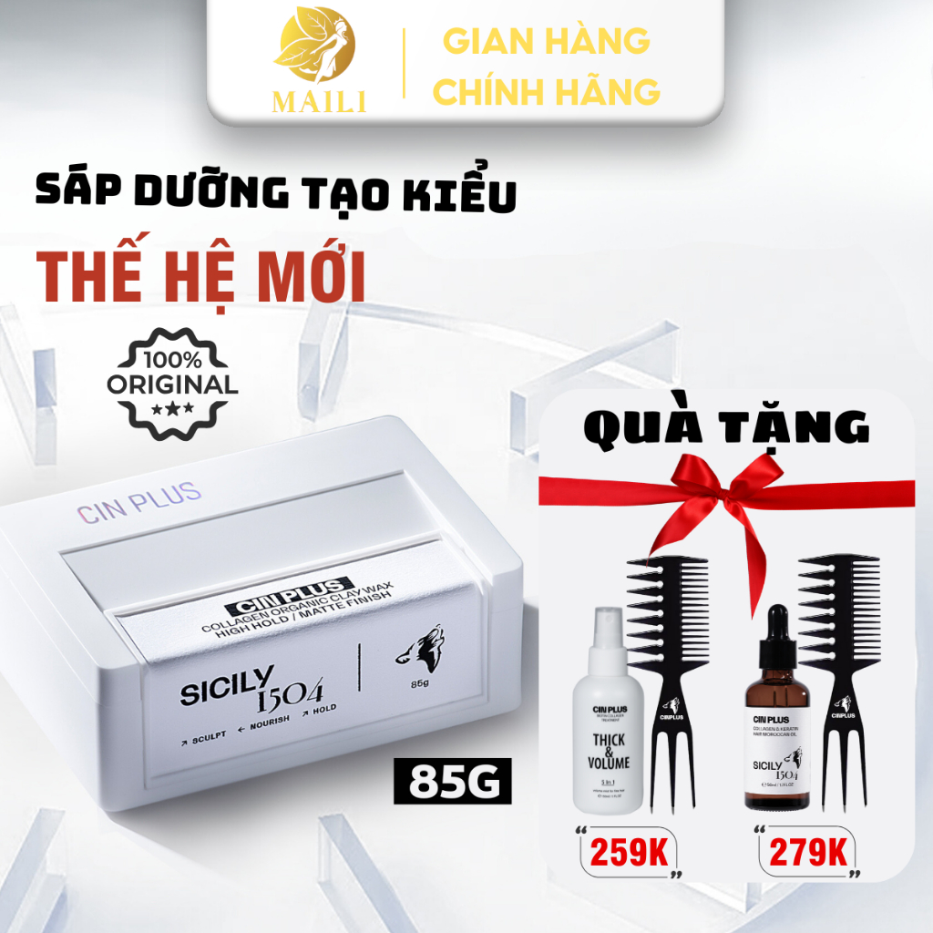 Sáp Vuốt Tóc Nam Cao Cấp CICILY I504 -85G CIN PLUS| Giữ Nếp Tự Nhiên ...