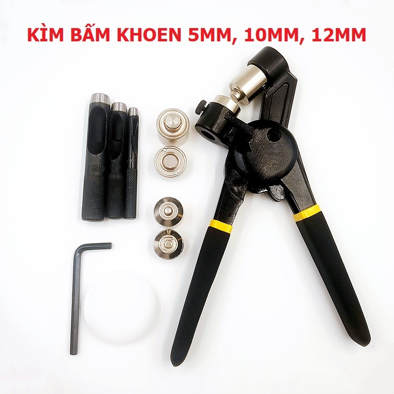 Kìm bấm khoen 5mm, 10mm, 12mm Bấm khoen lên giấy,da,bạt (không bấm lên vải) KÌM XỊN | Shopee ...
