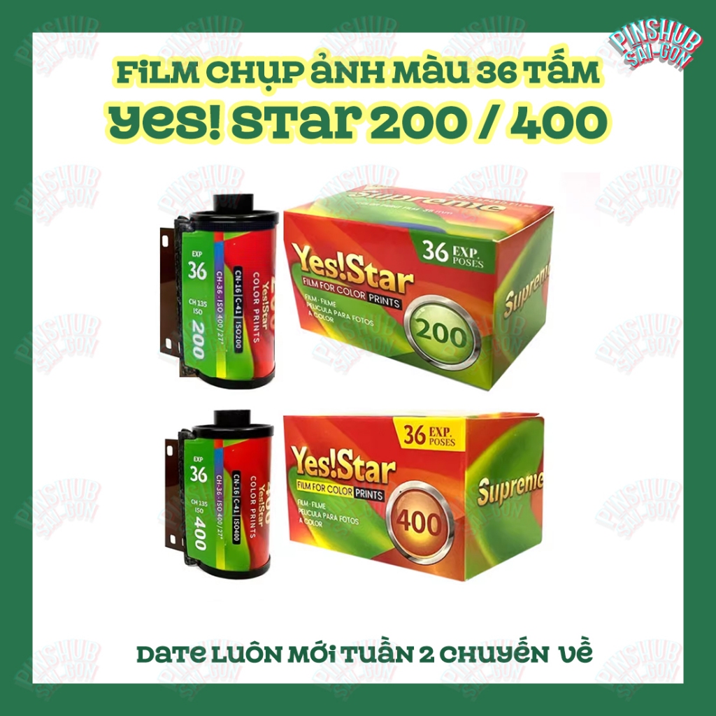 [HỎA TỐC] Phim Yes!Star ISO 200, Yes!Star ISO 400 Màu Color, 135/35mm x ...