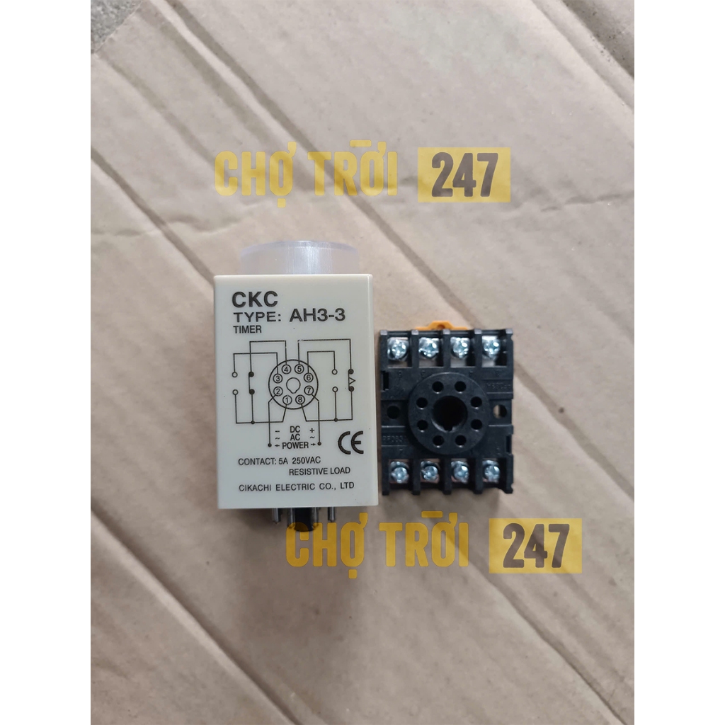 Relay thời gian CKC AH3-3, time 30 giây 220V, rơ le thời gian CKC 30S, rơ le thời gian | Shopee ...