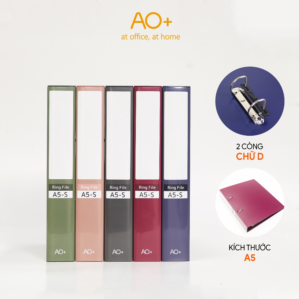 Bìa còng A5 Switch OFF AO+ lưu trữ tài liệu gáy 3.5cm chất liệu nhựa PP ...