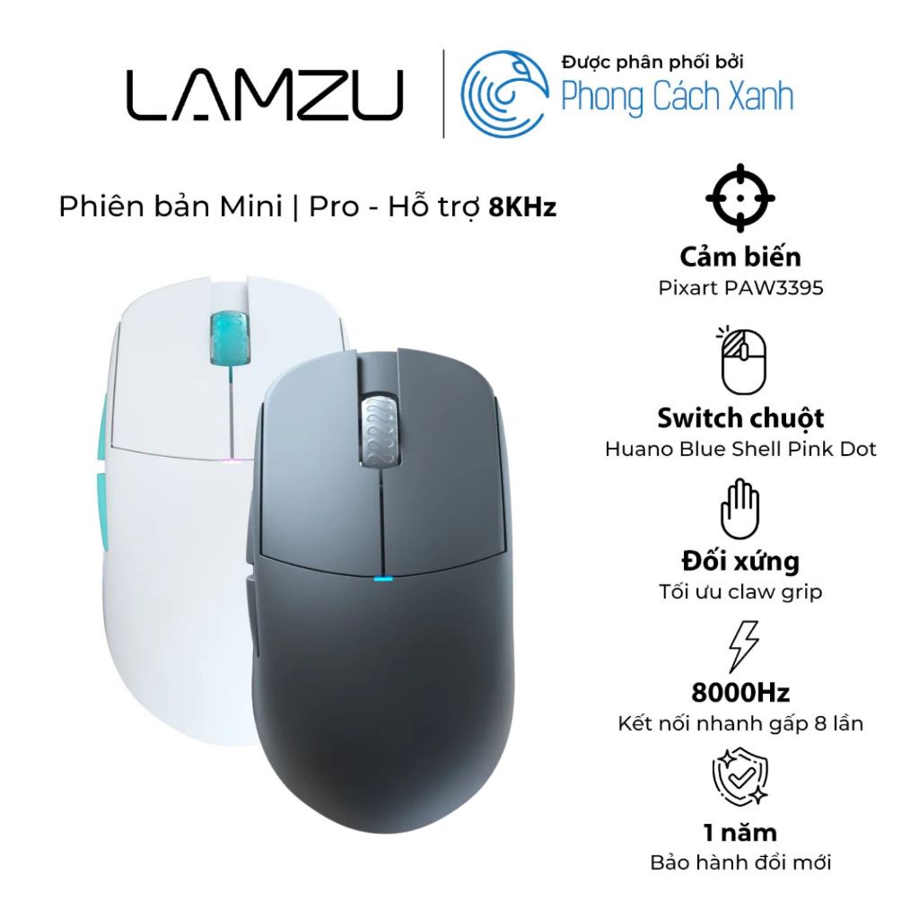 Chuột không dây siêu nhẹ Lamzu Atlantis Mini Pro - Hỗ trợ 8KHz - Hàng ...