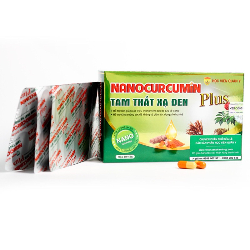 Nano Curcumin Tam Thất Xạ Đen Plus Học Viện Quân Y | Shopee Việt Nam