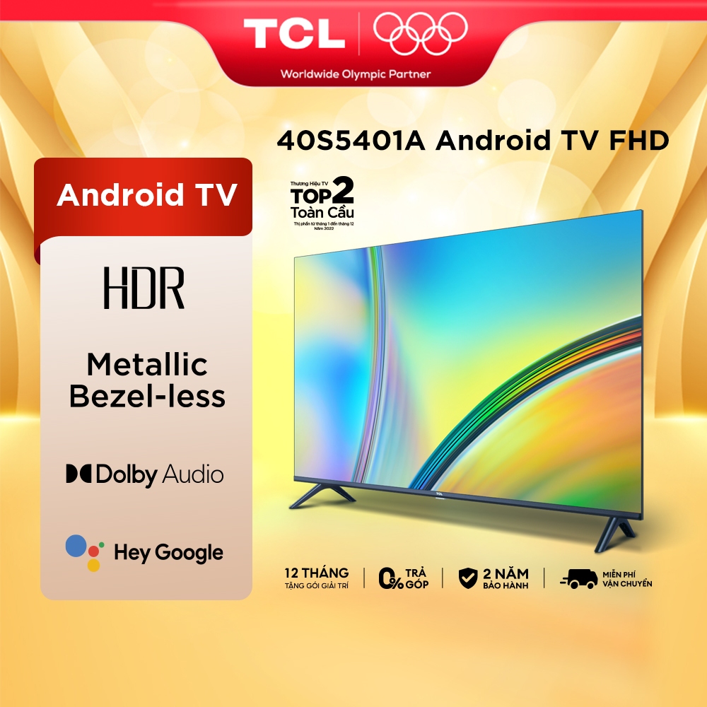 [Shopee - Lắp đặt 0Đ HN HCM] Android TV FHD TCL 40 inch - 40S5400A - Smart TiVi - Hàng chính ...