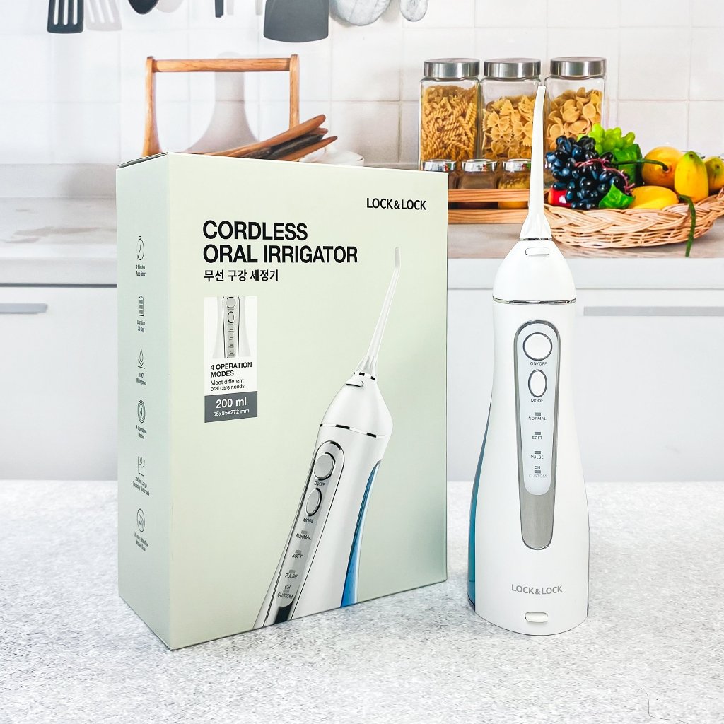 Máy Tăm Nước Không Dây LocknLock Cordless Oral Irrigator ENR156BLU - 4 ...